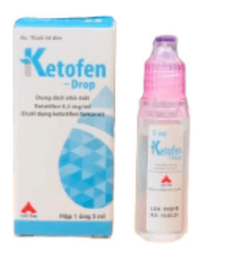 Thuốc nhỏ mắt Ketofen-Drop 0.5mg/ml điều trị viêm kết mạc cấp hoặc mạn ...